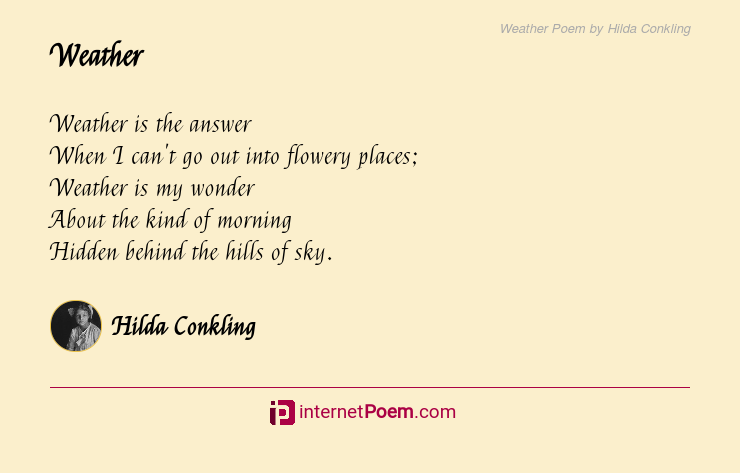 Weather Poem by Hilda Conkling