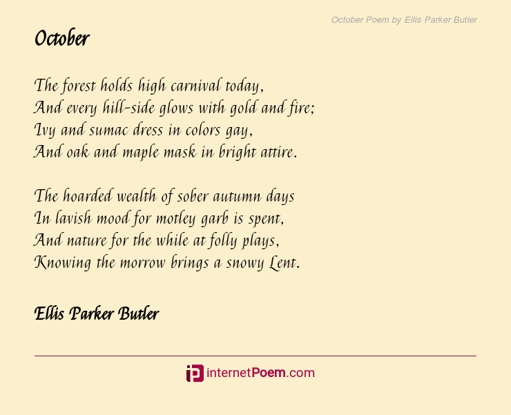 October Poem by Ellis Parker Butler