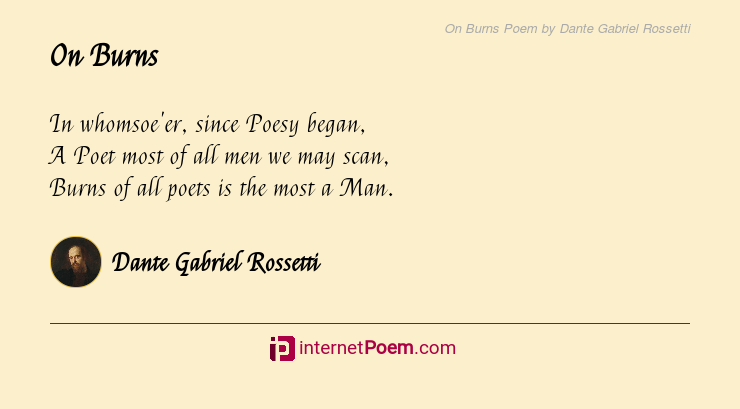 On Burns Poem by Dante Gabriel Rossetti