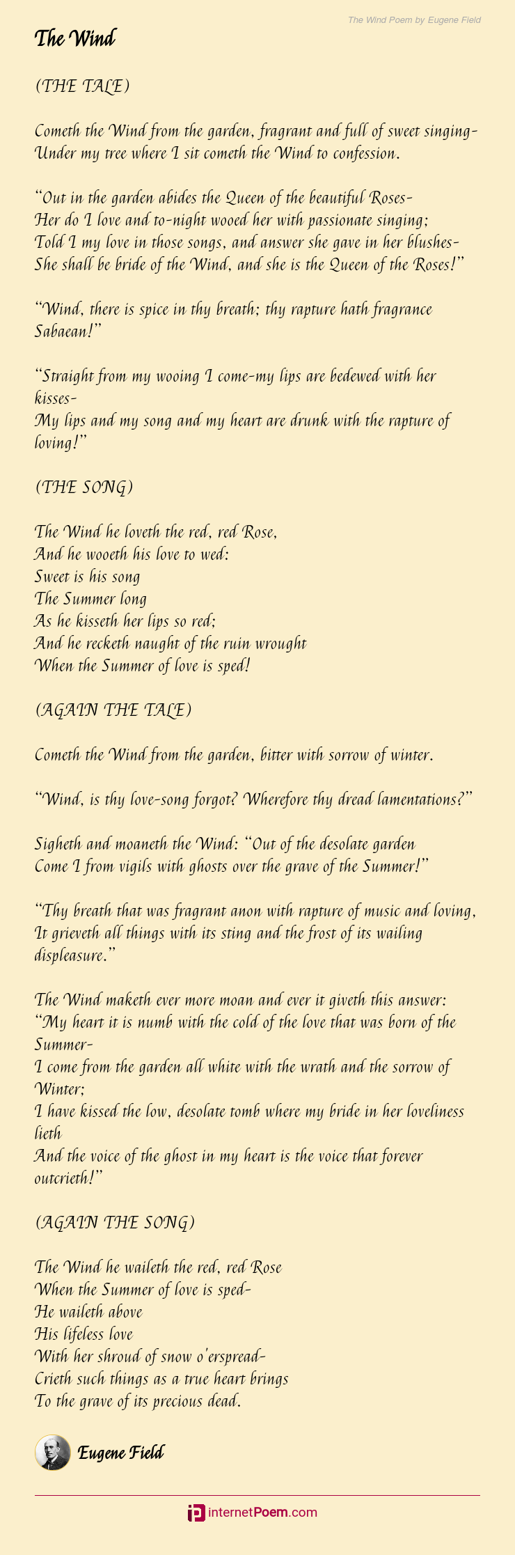 The Wind Poem by Eugene Field