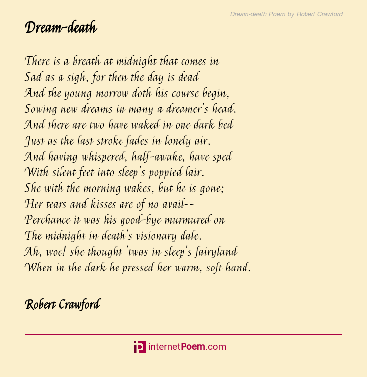 Dream-death Poem by Robert Crawford