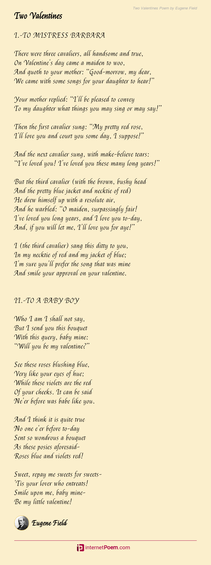 Two Valentines Poem Rhyme Scheme