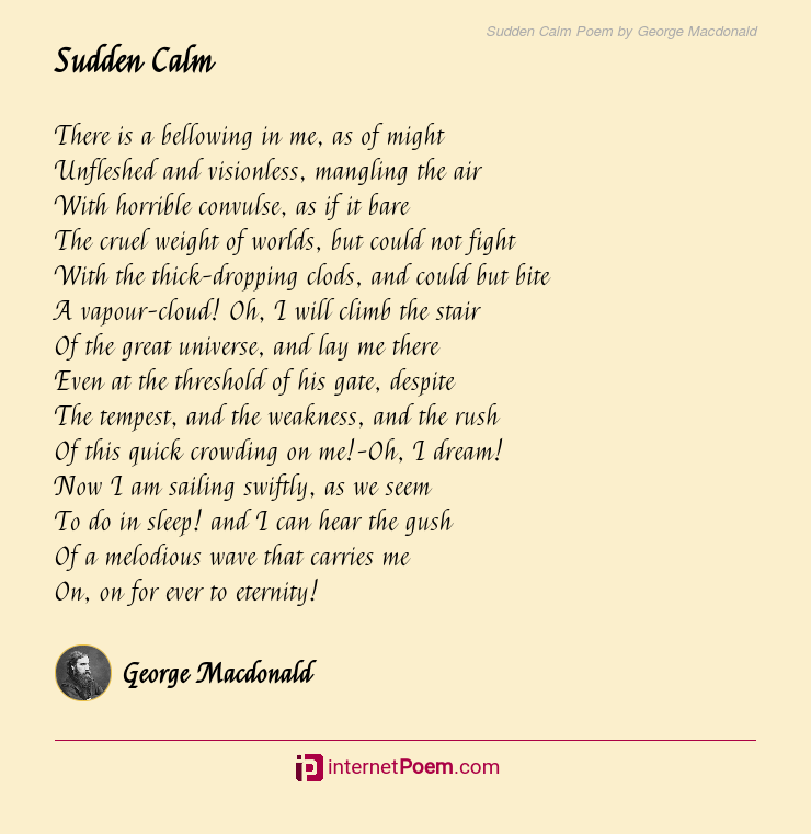 Sudden Calm Poem by George Macdonald