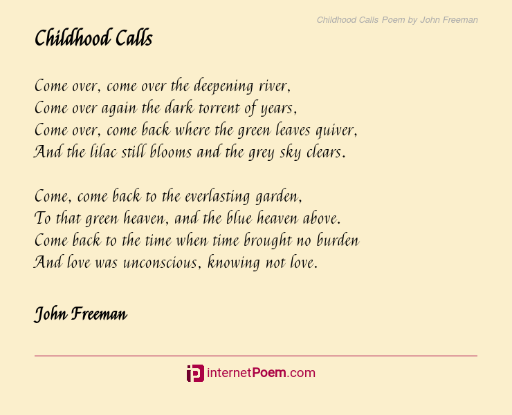 Childhood Calls Poem Rhyme Scheme