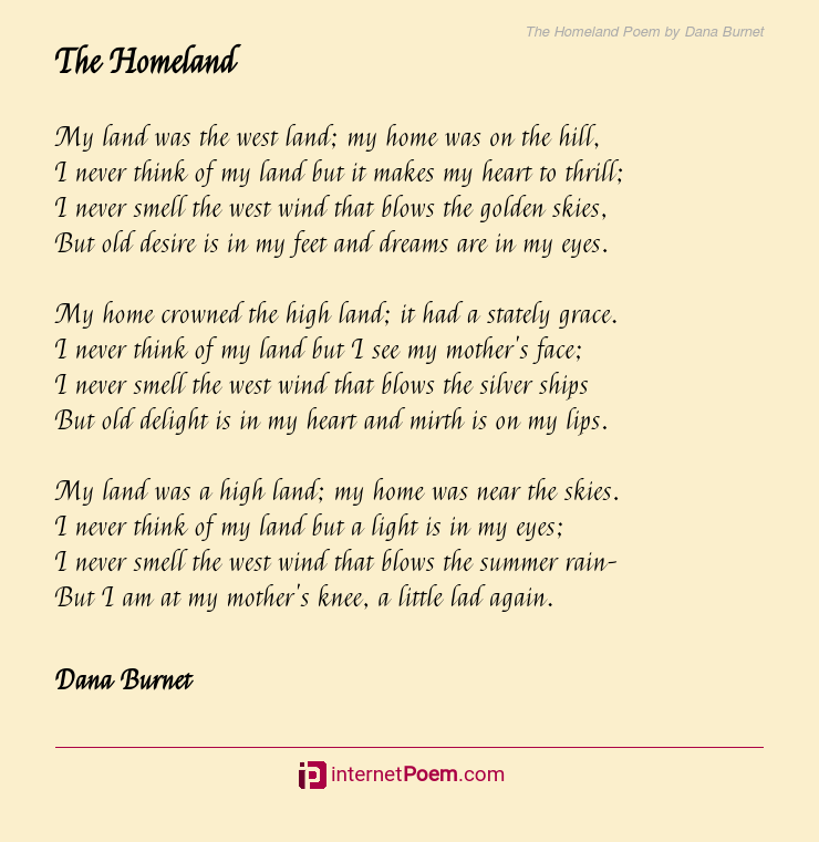 The Homeland Poem by Dana Burnet