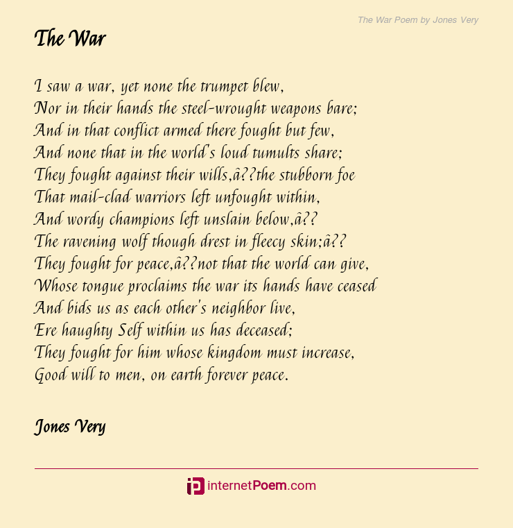 The War Poem by Jones Very