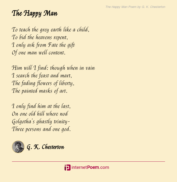 The Happy Man Poem Rhyme Scheme