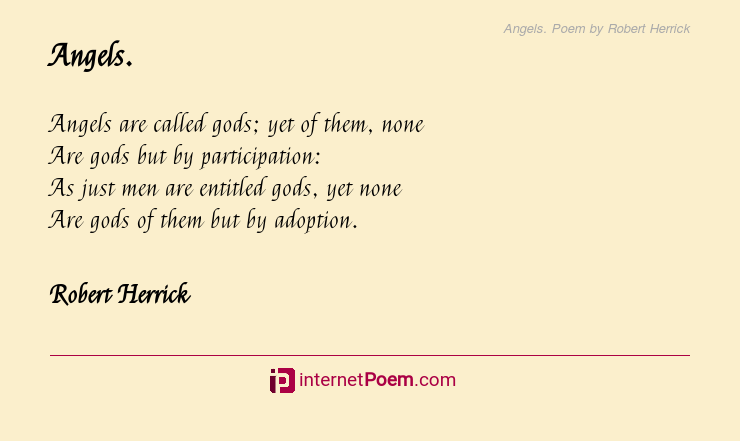 Angels. Poem by Robert Herrick