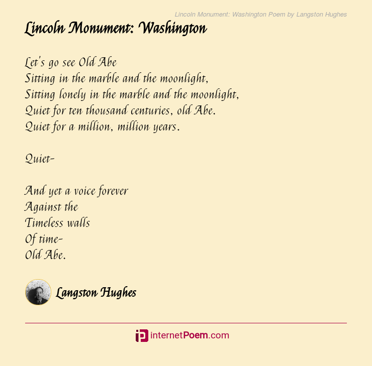 Lincoln Monument: Washington Poem by Langston Hughes