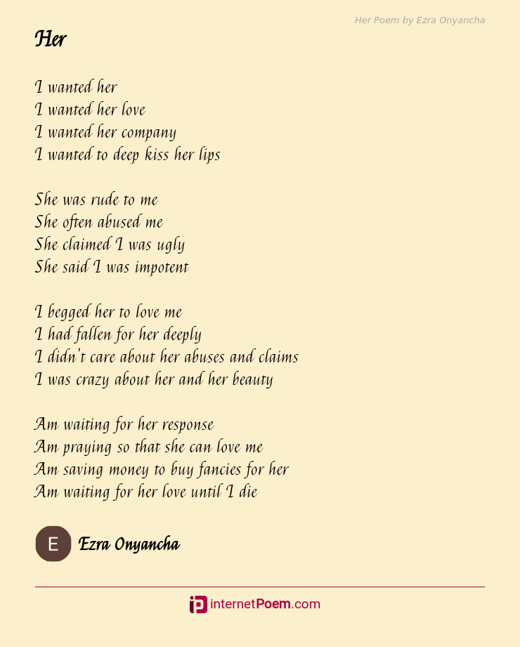 Her Poem by Ezra Onyancha