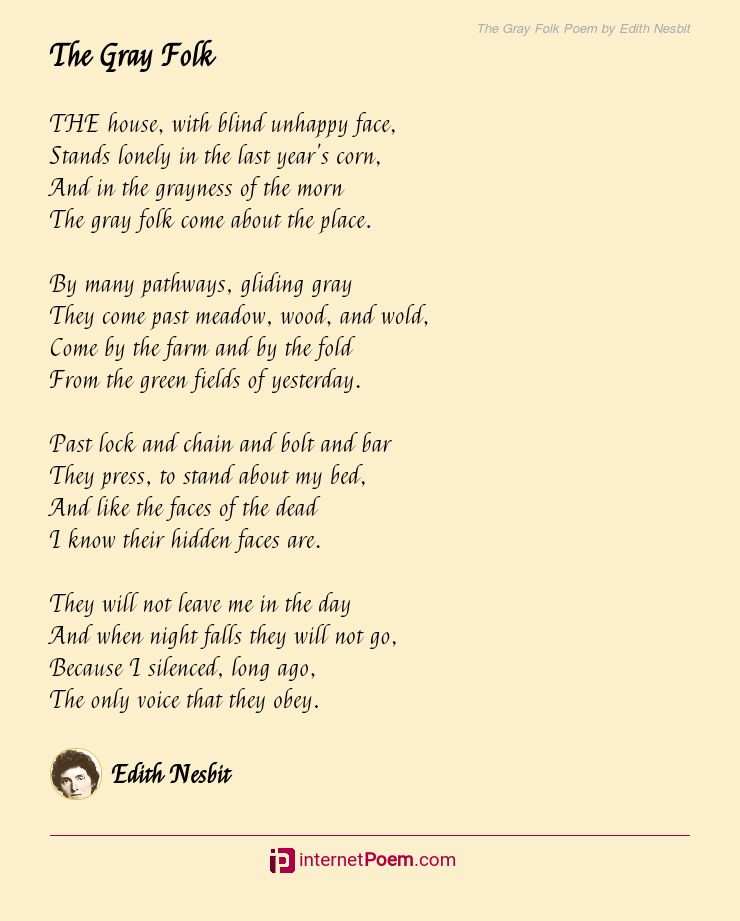 The Gray Folk Poem by Edith Nesbit