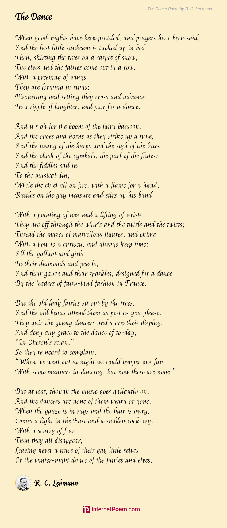 The Dance Poem by R. C. Lehmann