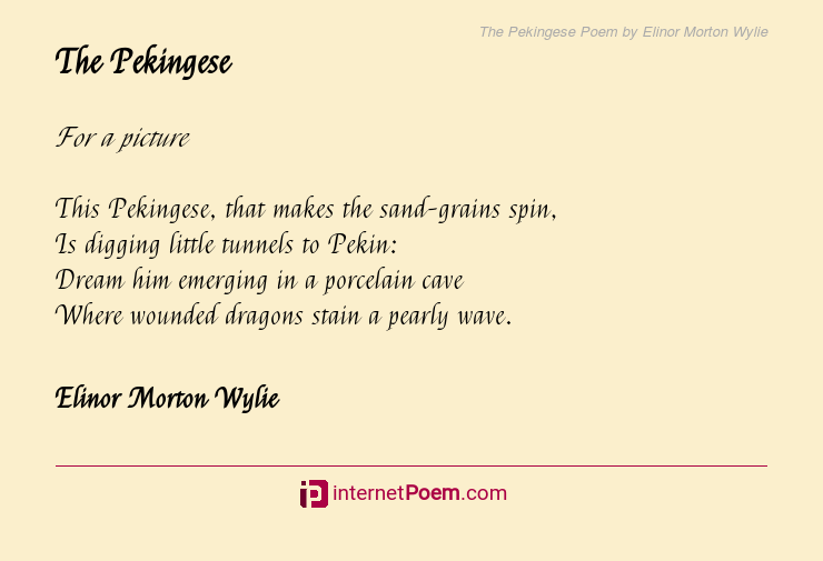 The Pekingese Poem by Elinor Morton Wylie
