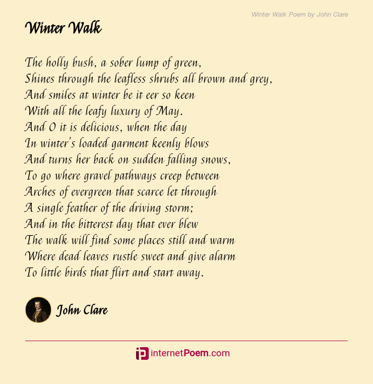 Winter Walk Poem by John Clare
