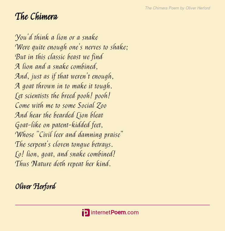 The Chimera Poem by Oliver Herford