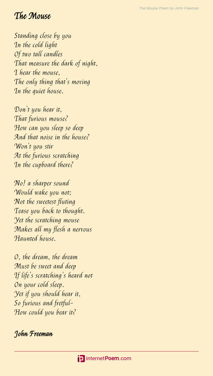 The Mouse Poem by John Freeman