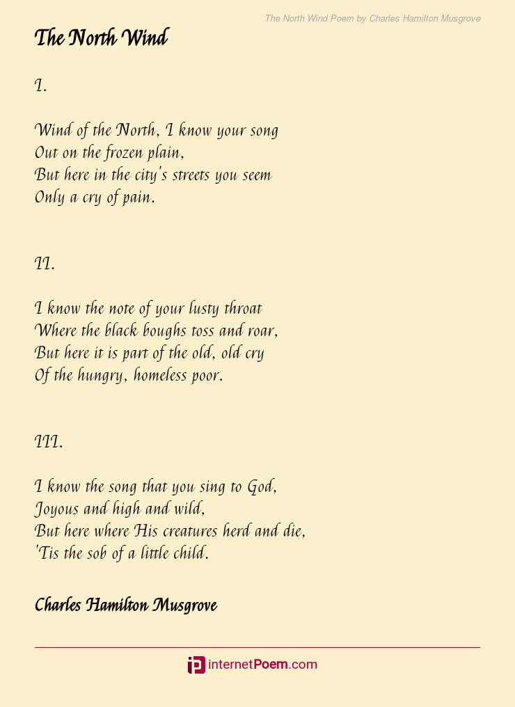 The North Wind Poem by Charles Hamilton Musgrove