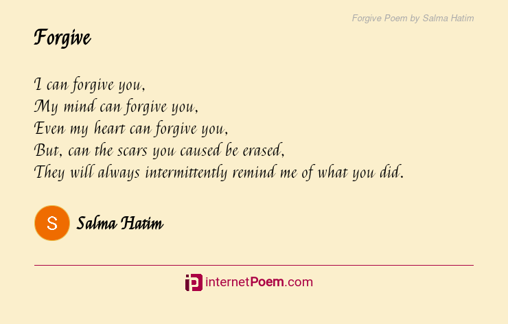 Forgive Poem by Salma Hatim