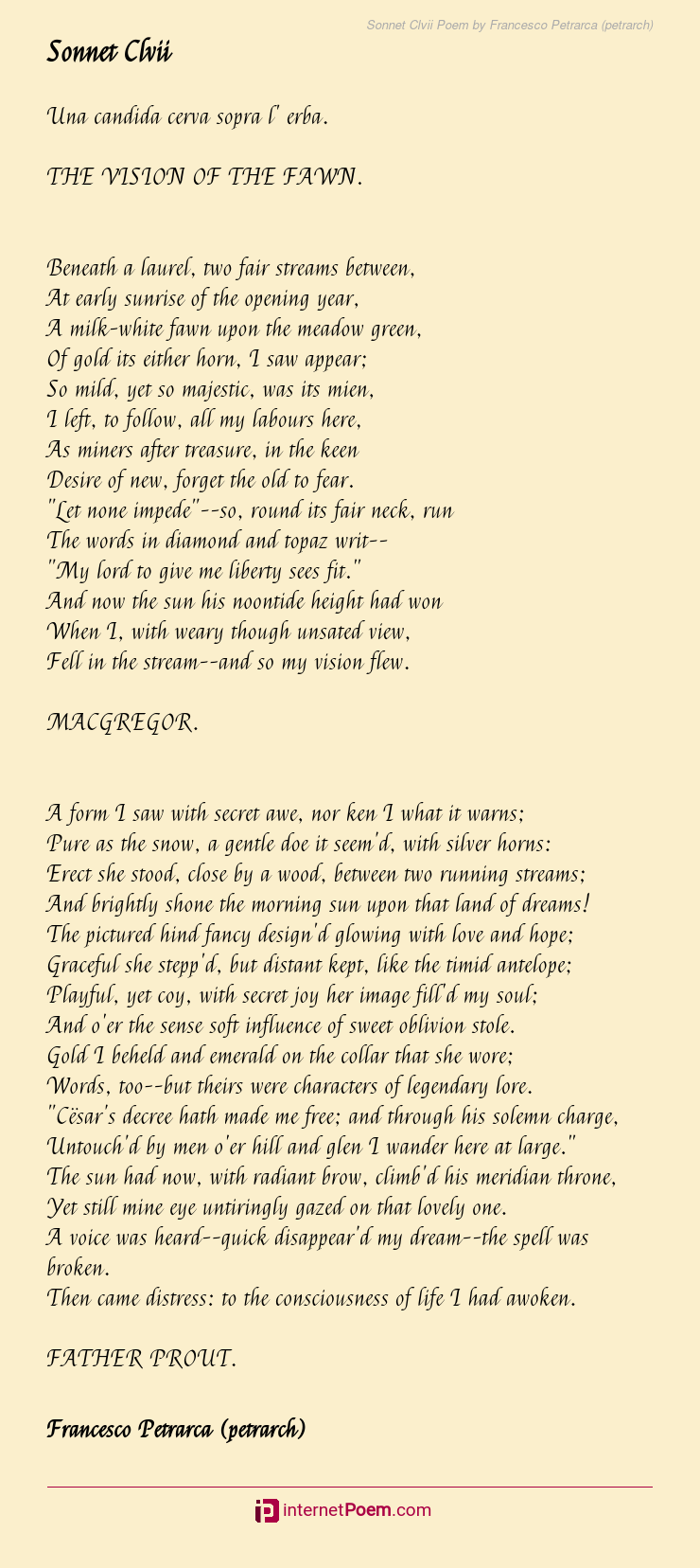 Sonnet Clvii Poem by Francesco Petrarca (petrarch)