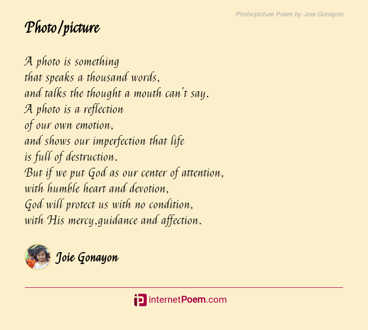 Photo/picture Poem by Joie Gonayon