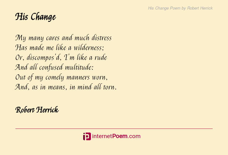 His Change Poem by Robert Herrick