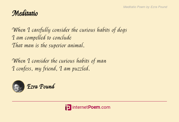 Meditatio Poem by Ezra Pound