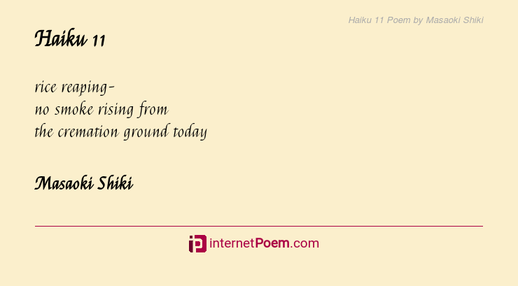 Haiku 11 Poem by Masaoki Shiki