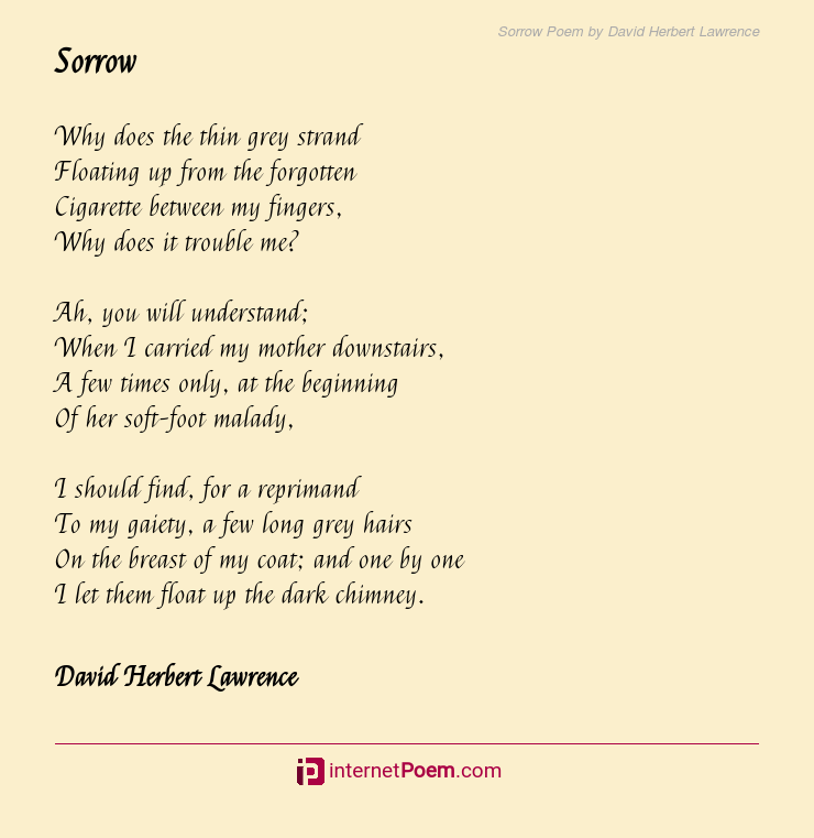 Sorrow Poem Rhyme Scheme