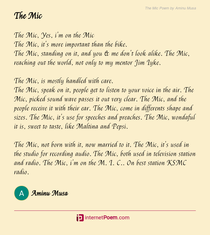 The Mic Poem by Aminu Musa