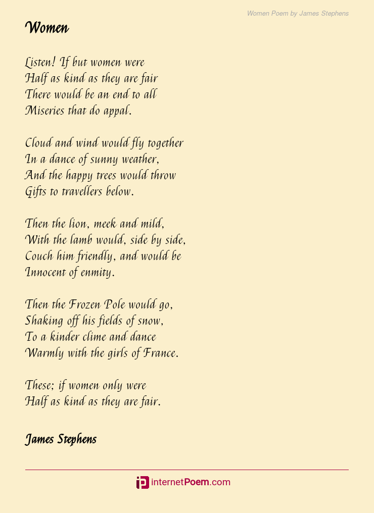 Women Poem by James Stephens