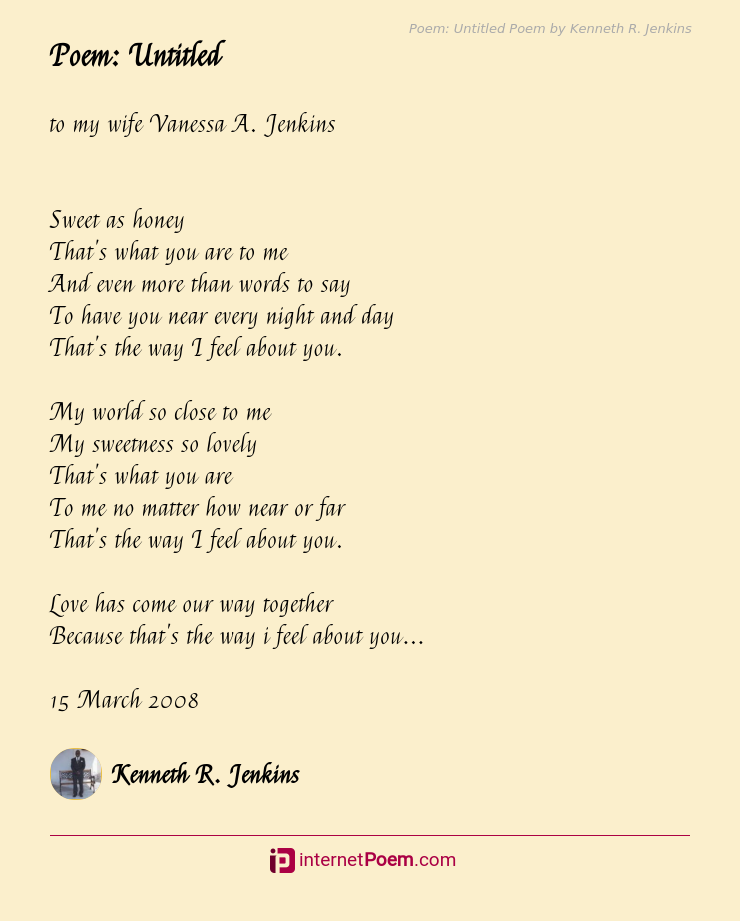 Poem: Untitled Poem by Kenneth R. Jenkins