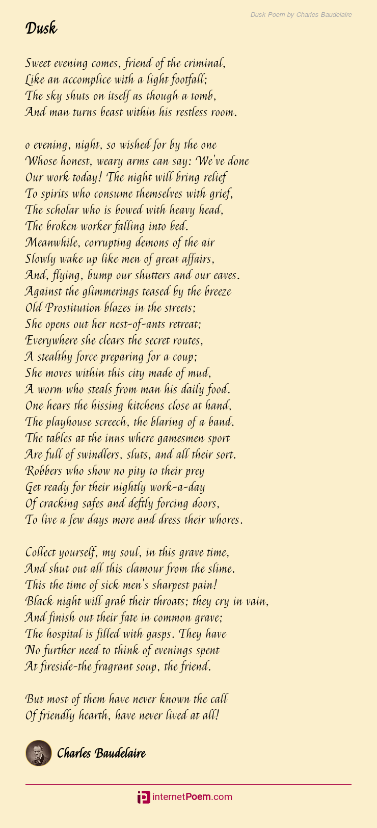 Dusk Poem Rhyme Scheme
