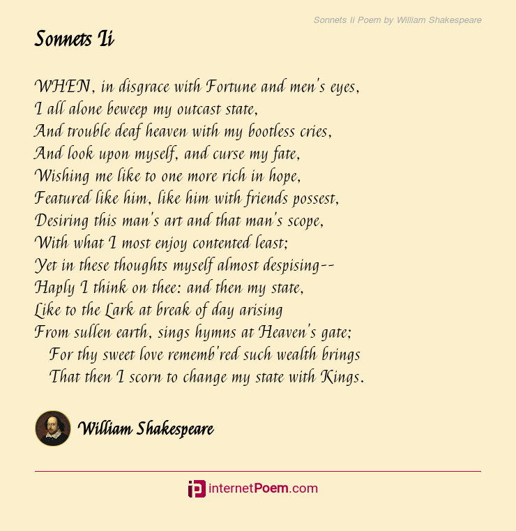 Sonnets Ii Poem by William Shakespeare