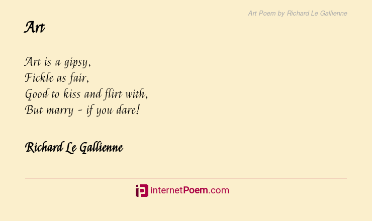 Art Poem by Richard Le Gallienne