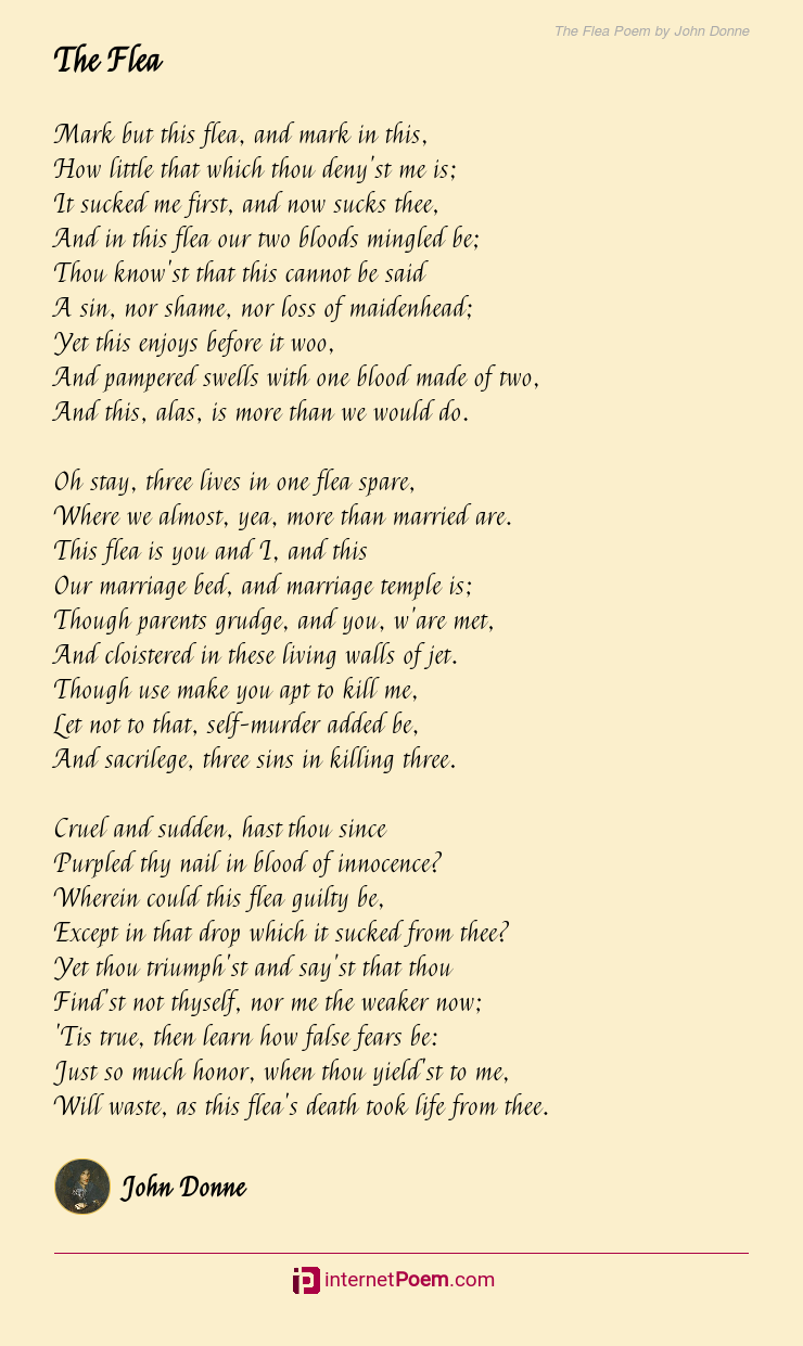 The Flea Poem by John Donne