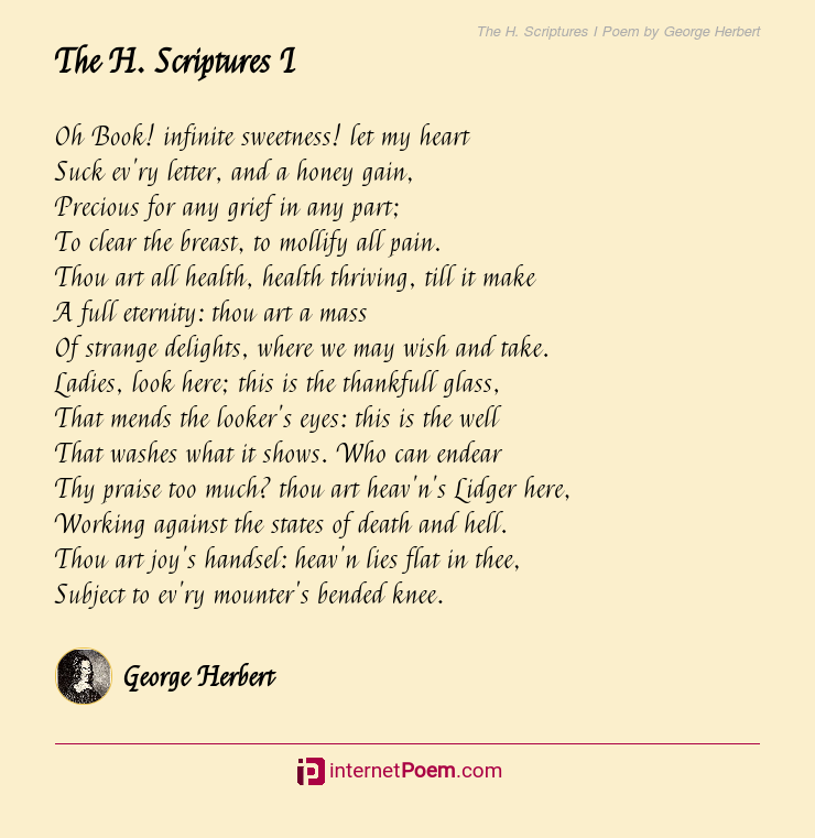 The H. Scriptures I Poem by George Herbert