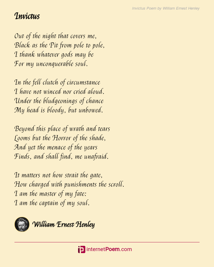 Invictus Poem Rhyme Scheme Invictus Poem Rhyme Scheme