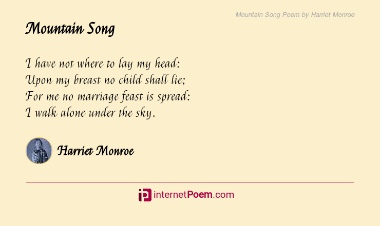 Mountain Song Poem Rhyme Scheme