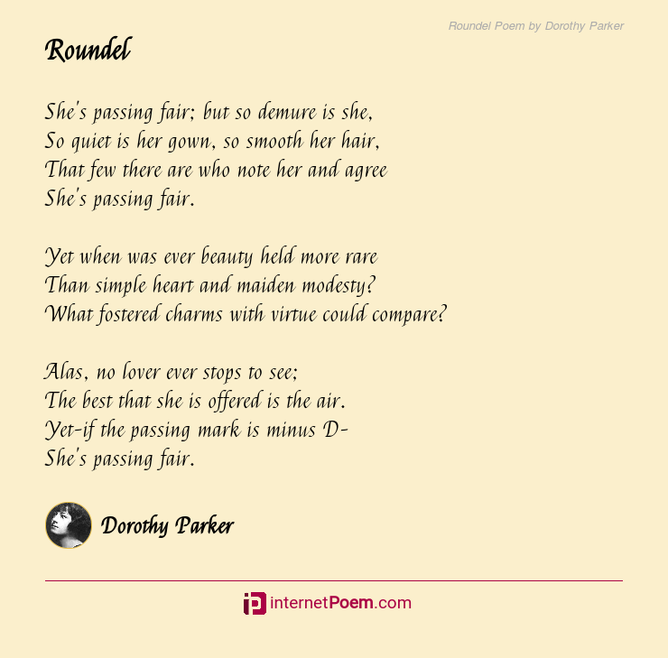 Roundel Poem by Dorothy Parker