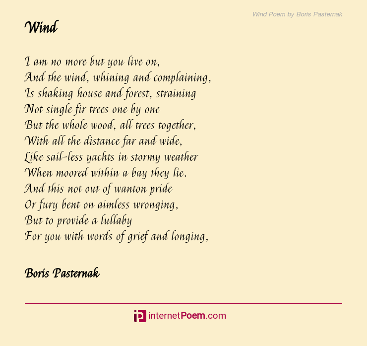 Wind Poem by Boris Pasternak