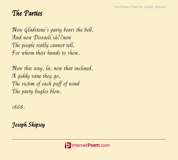 The Parties Poem by Joseph Skipsey