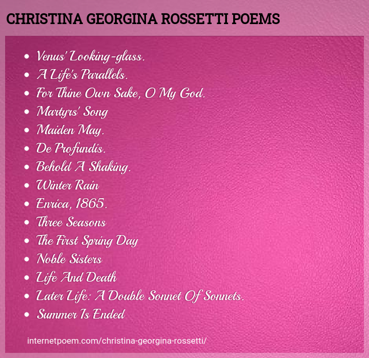 Poems of Christina Georgina Rossetti | p 2