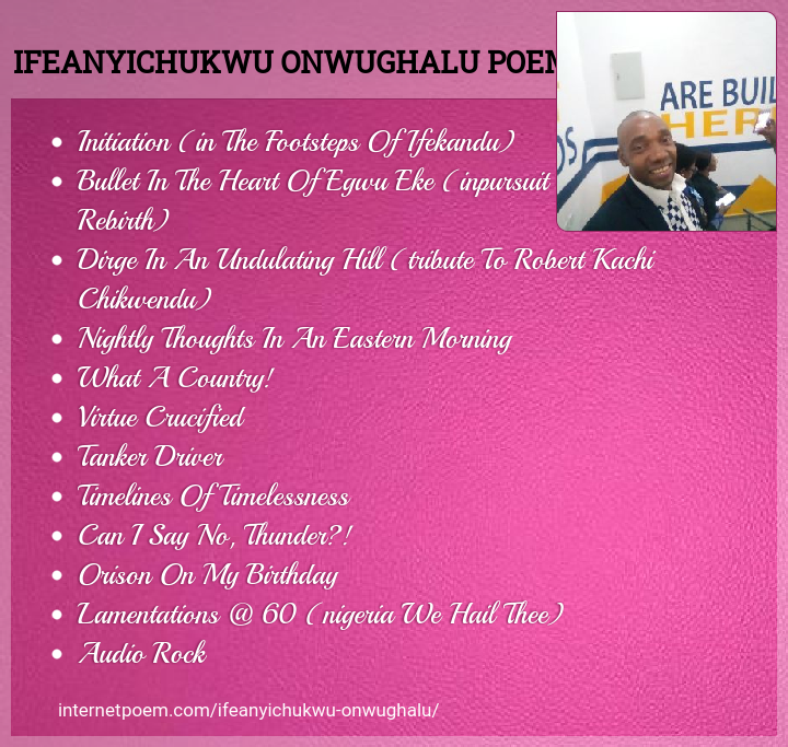 Ifeanyichukwu Onwughalu Poems