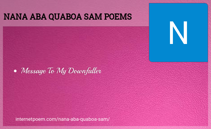 Nana Aba Quaboa Sam Succeed Poems