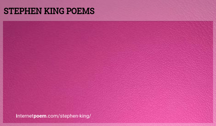 Stephen King Poems