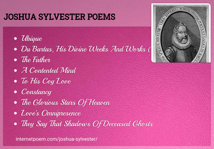 Joshua Sylvester Humble Poems