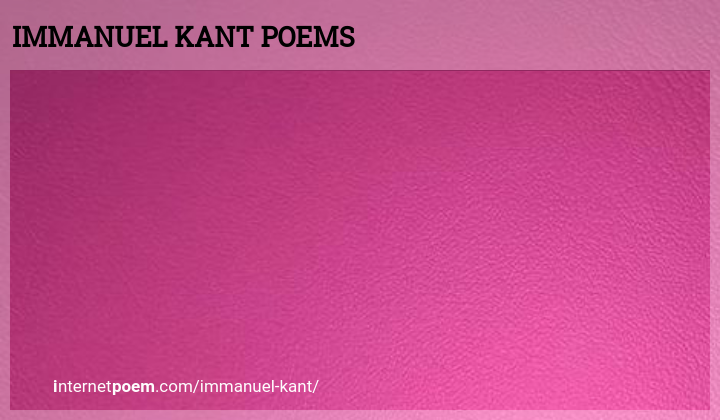 Immanuel Kant Poems