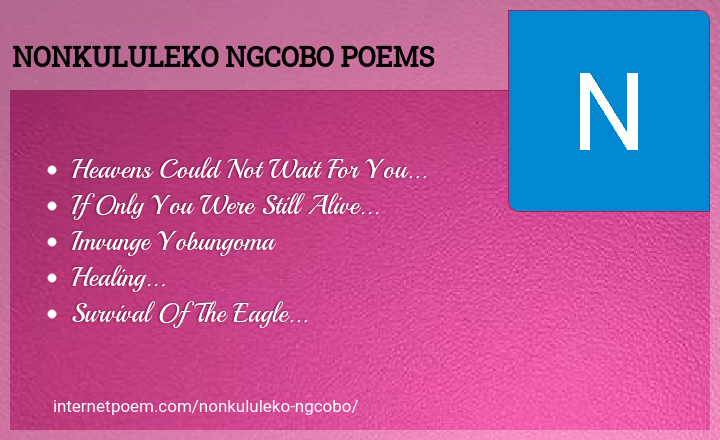Nonkululeko Ngcobo Poems