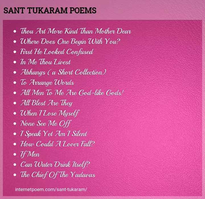 Sant Tukaram Fear Poems