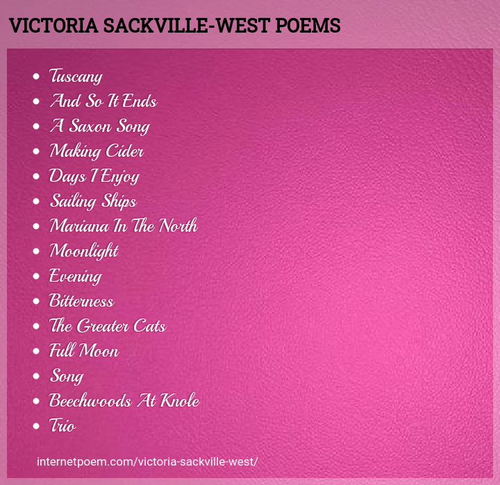 Victoria Sackville-west Poems